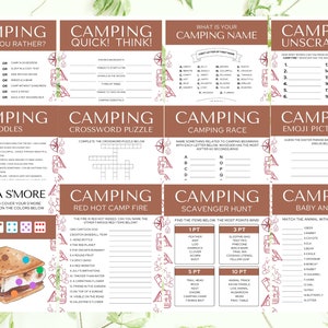 Printable Camping Games Bundle for Kids & Adults ⎮ Family Campfire ...