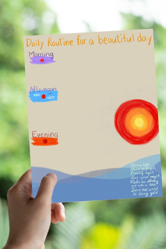 Printable Waldorf Summer Daily Rhythm/daily Routine | Etsy