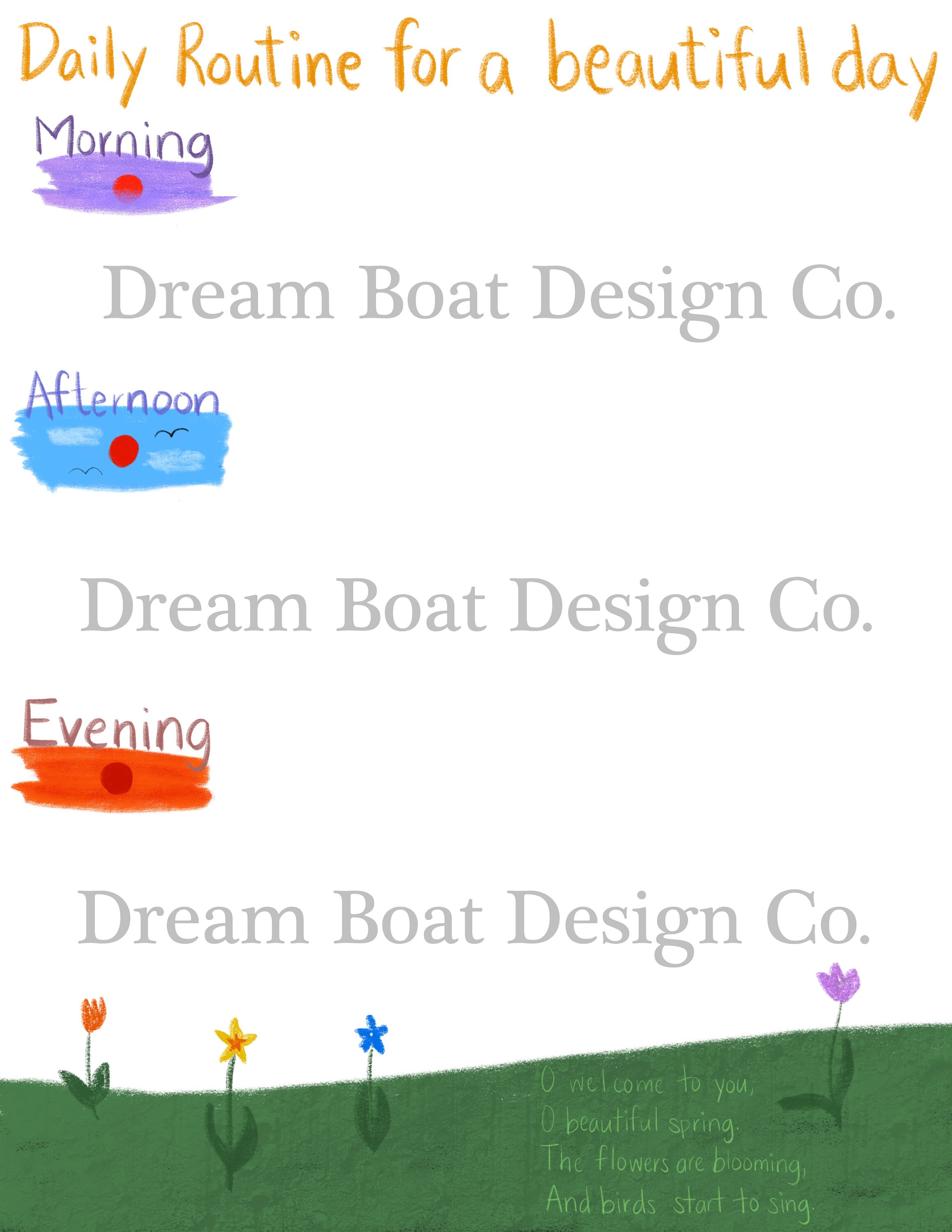 Printable Waldorf Spring Daily Rhythm/daily Routine - Etsy