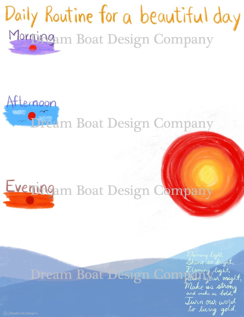 Printable Waldorf Summer Daily Rhythm/daily Routine - Etsy