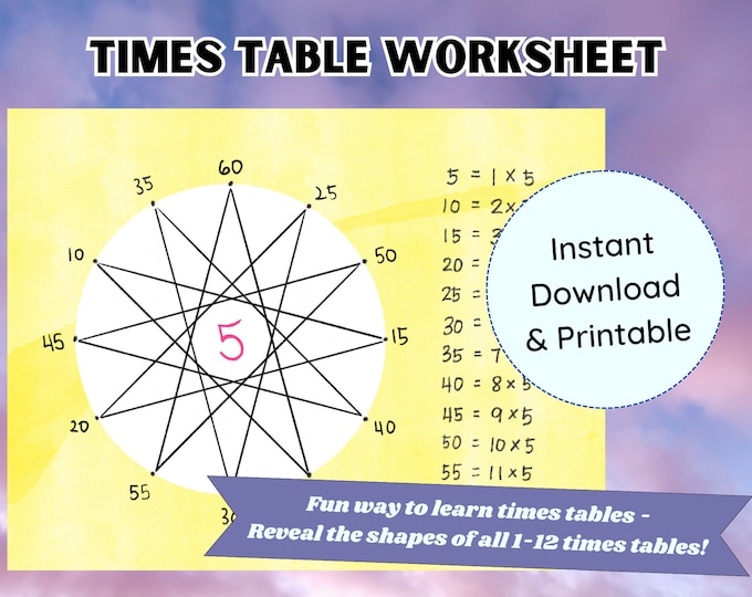 Printable Waldorf Times Table⎮circle of Twelve⎮circle of 12⎮math ...