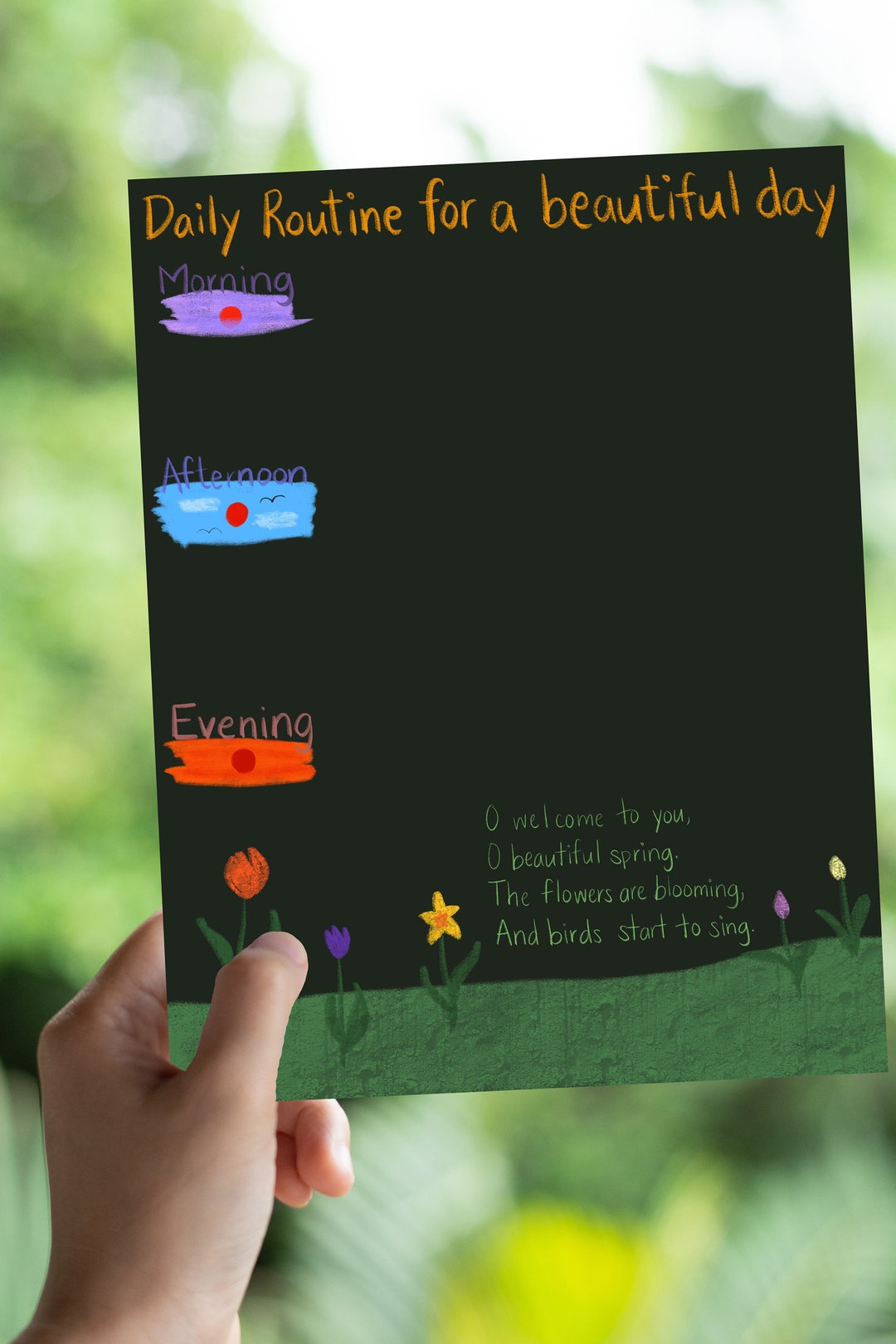 Printable Waldorf Spring Daily Rhythm/daily Routine - Etsy