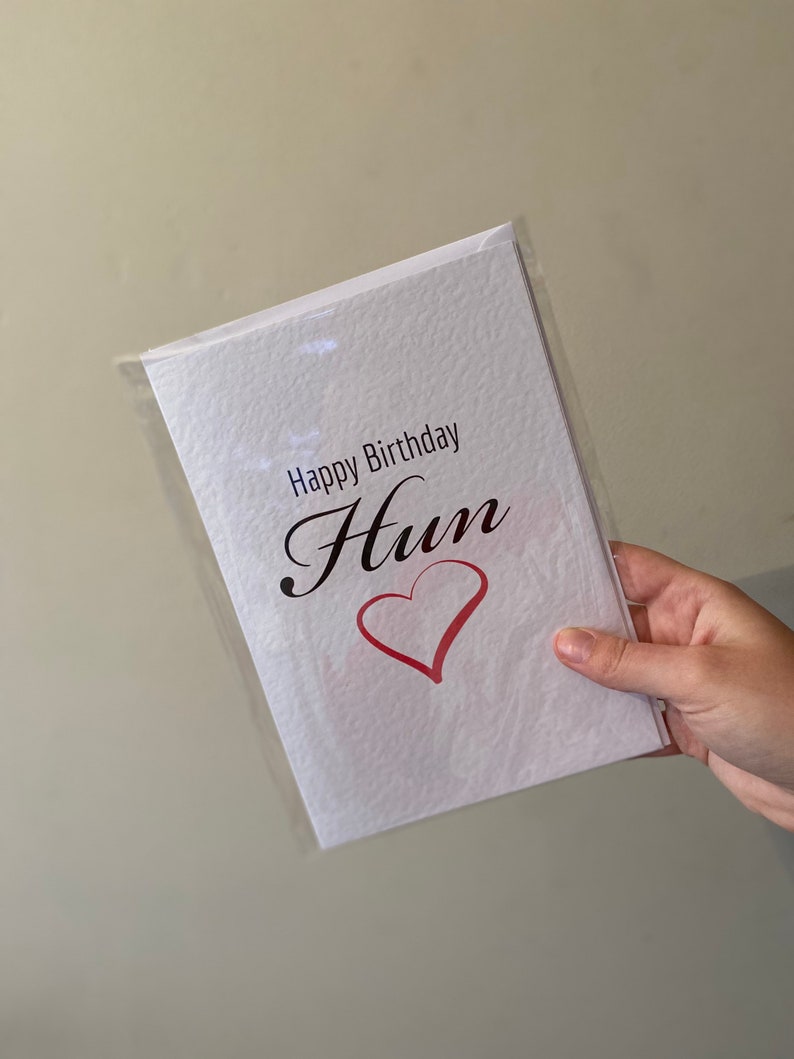 Happy Birthday Hun Card. Birthday Card for Friend/ Sister. A5 | Etsy