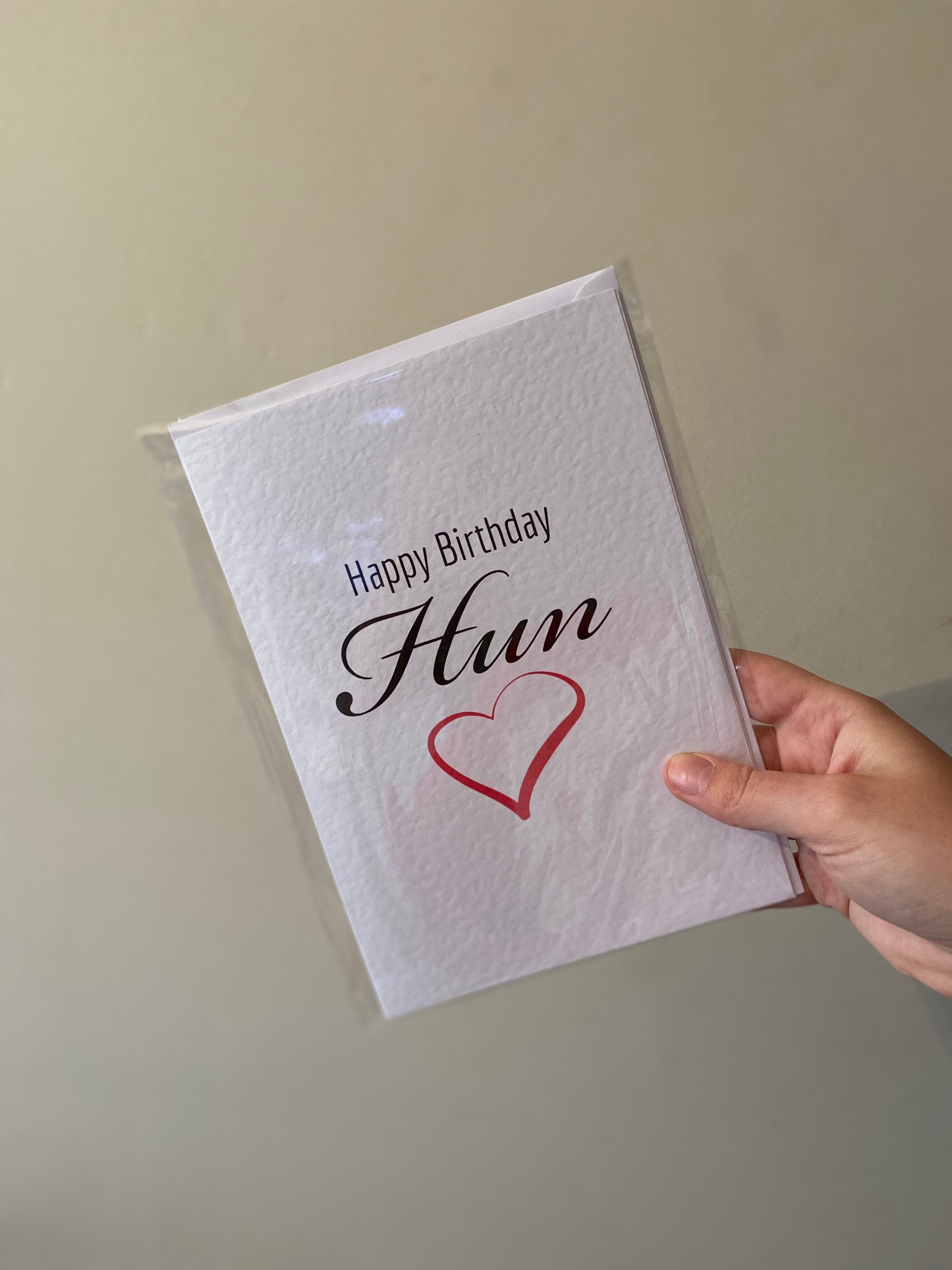 Happy Birthday Hun Card. Birthday Card for Friend/ Sister. A5 Textured ...