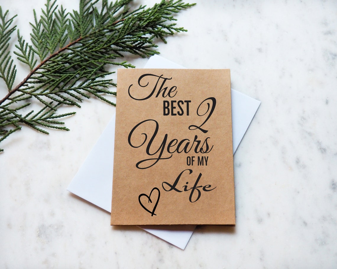 2 year anniversary card. Anniversary card. For boyfriend - Etsy.de