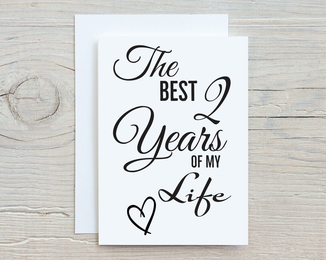 2 year anniversary card. Anniversary card. For boyfriend - Etsy.de