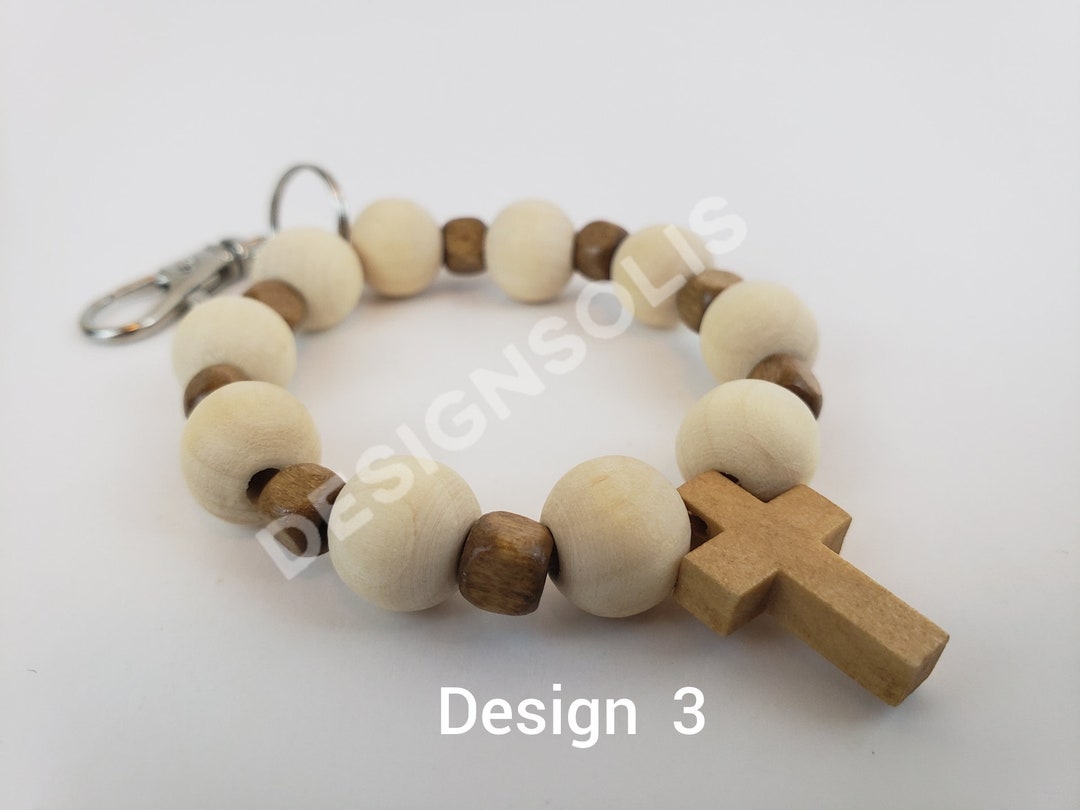 24 Mini Rosaries Favors Keychain/mini Rosary/one Decade Rosary/baptism ...