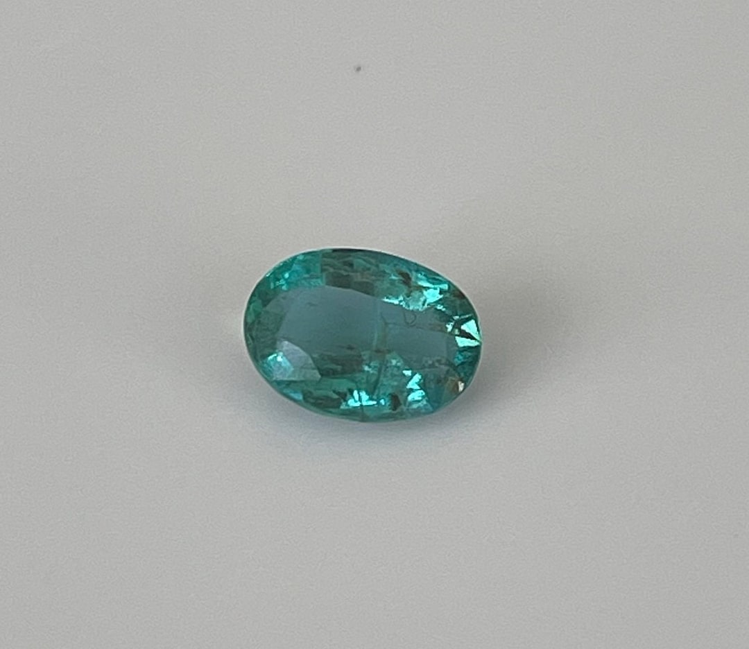 Certified Genuine Blue Green Emerald 1.67cts Oval Natural Loose Emerald ...