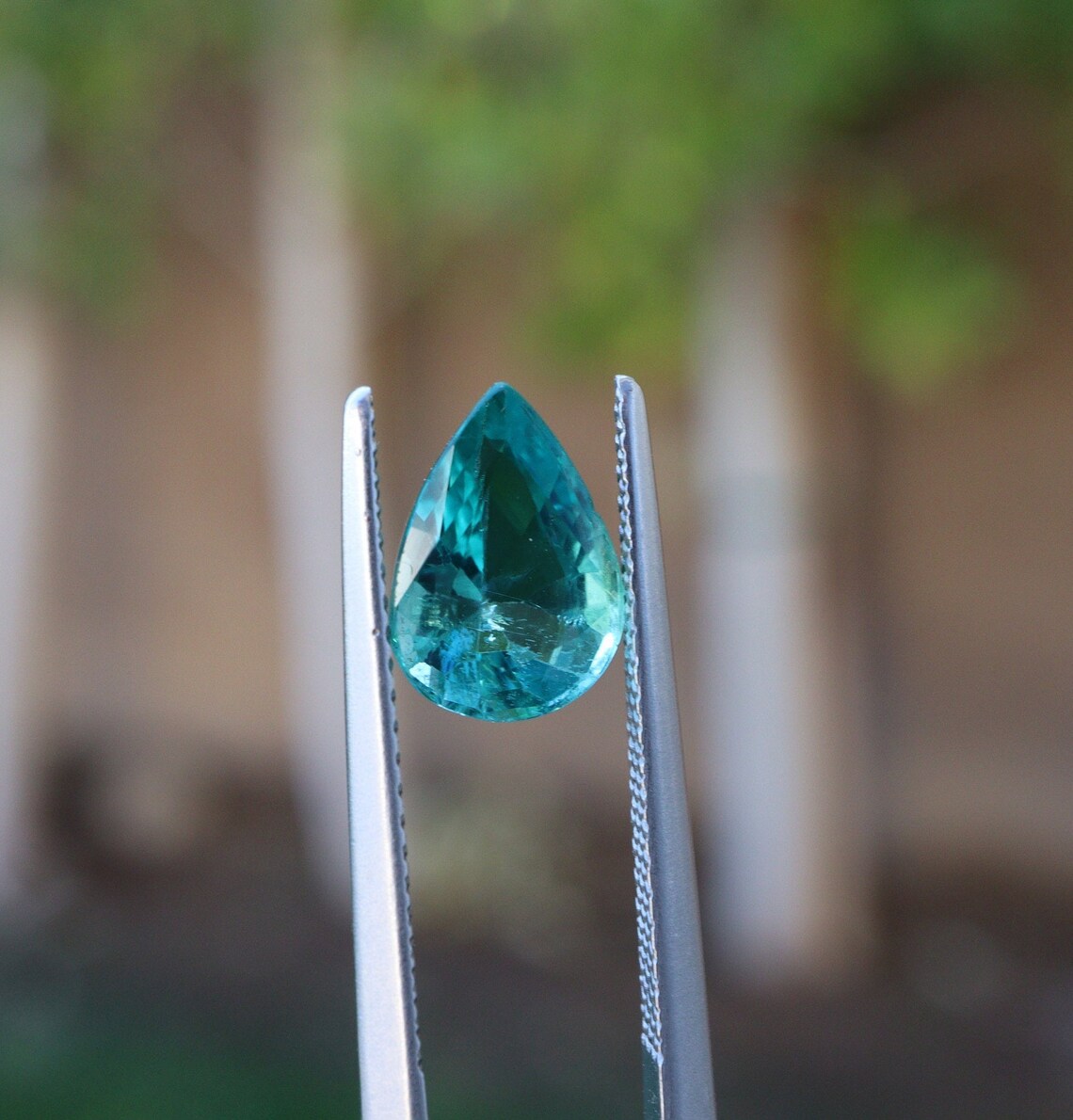 Certified Genuine Teardrop Blue Green Emerald 1.54cts Pear Natural ...