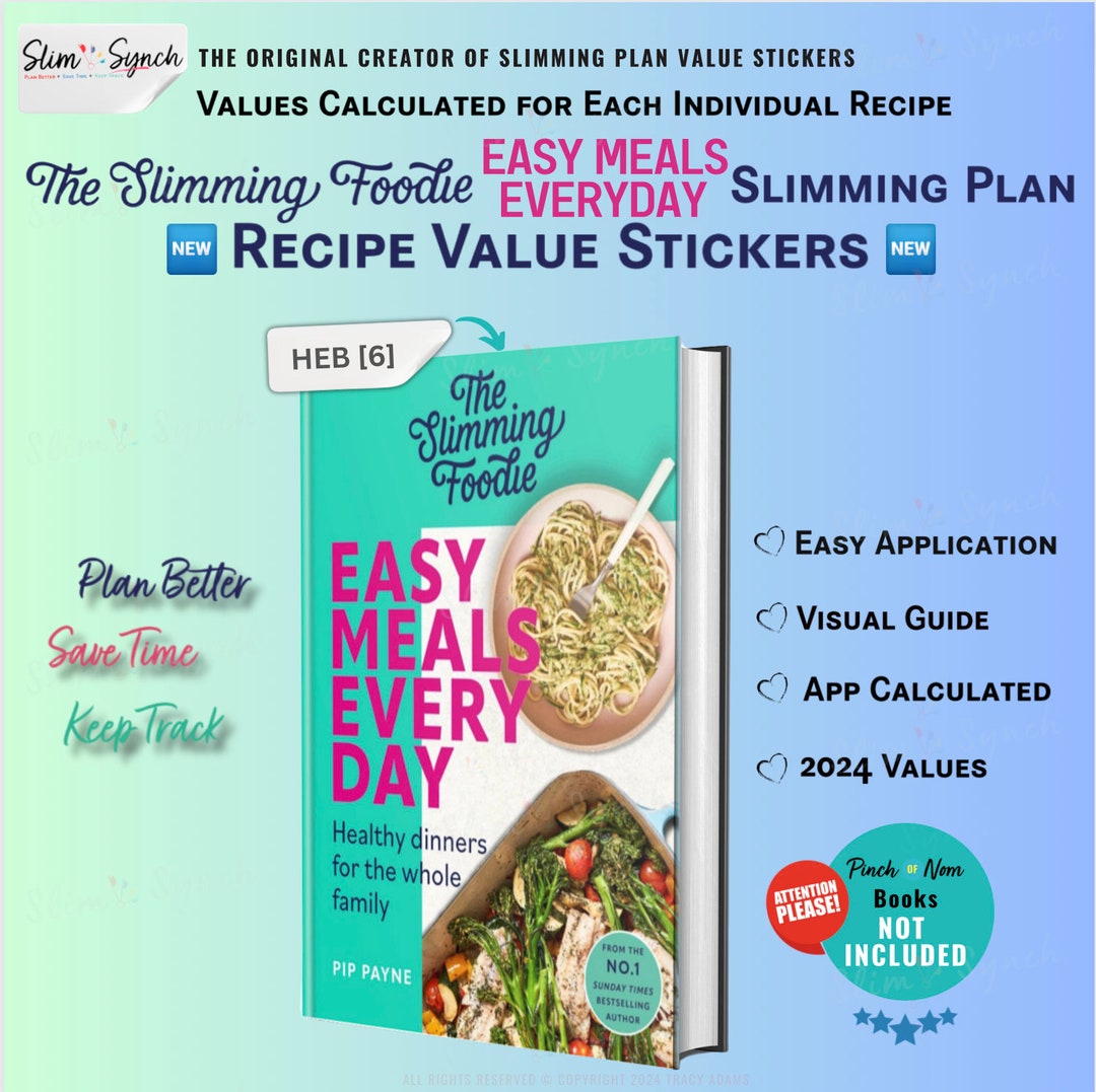 Slimming Foodie STICKERS for Easy Meals Every Day ' Pre-calculated ...