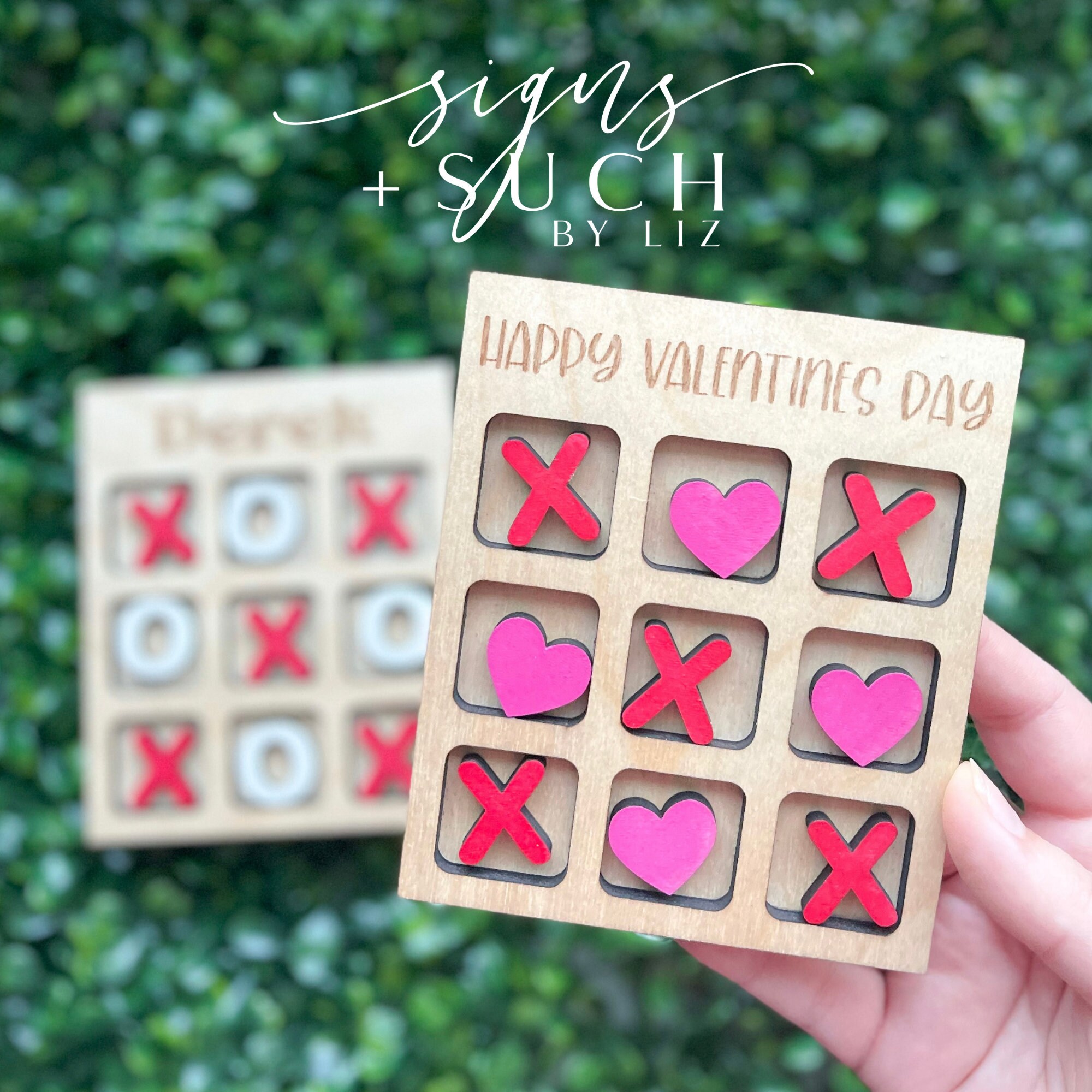Tic Tac Toe Valentine's Board Game Personalized Gift Valentines Gifts ...