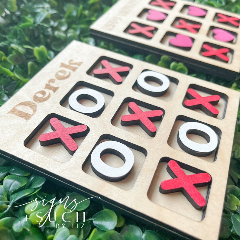 Tic Tac Toe Valentine's Board Game Personalized Gift Valentines Gifts ...