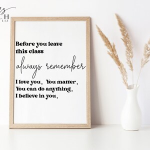 Always Remember Classroom Sign | Before You Leave This Class SVG ...