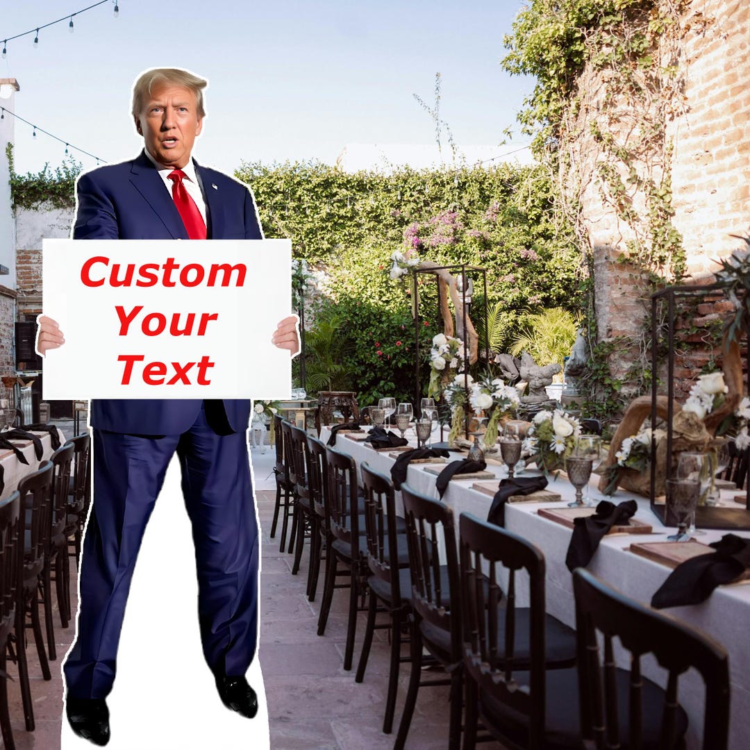 Donald Trump Life Size Cardboard Cutout, Funny Props, Party Decor, High ...