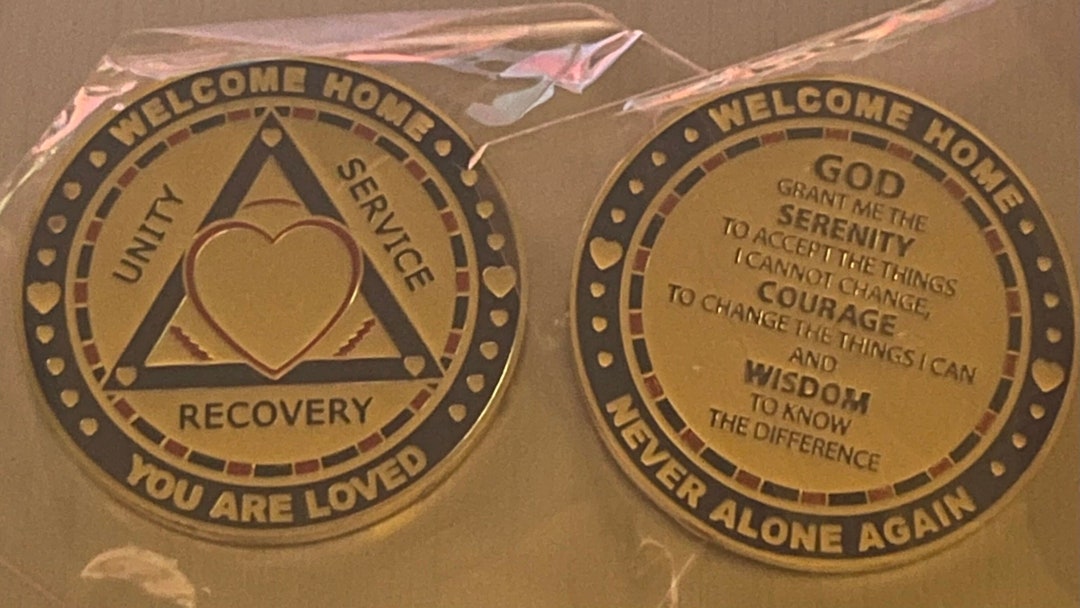 Welcome Home Recovery Chip With Serenity Prayer - Etsy