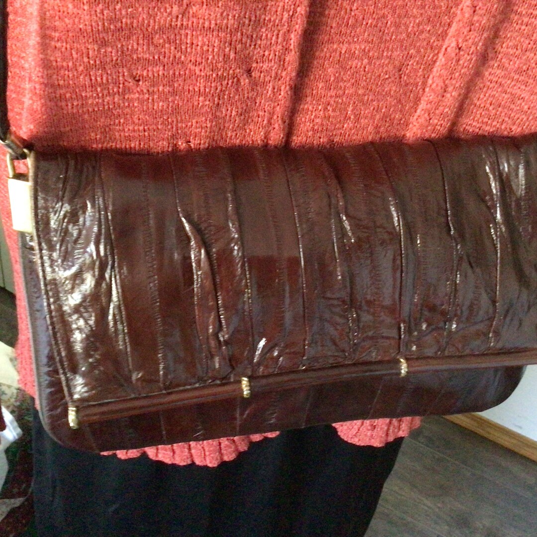 Gorgeous Brown Eelskin Cross Body Purse - Etsy