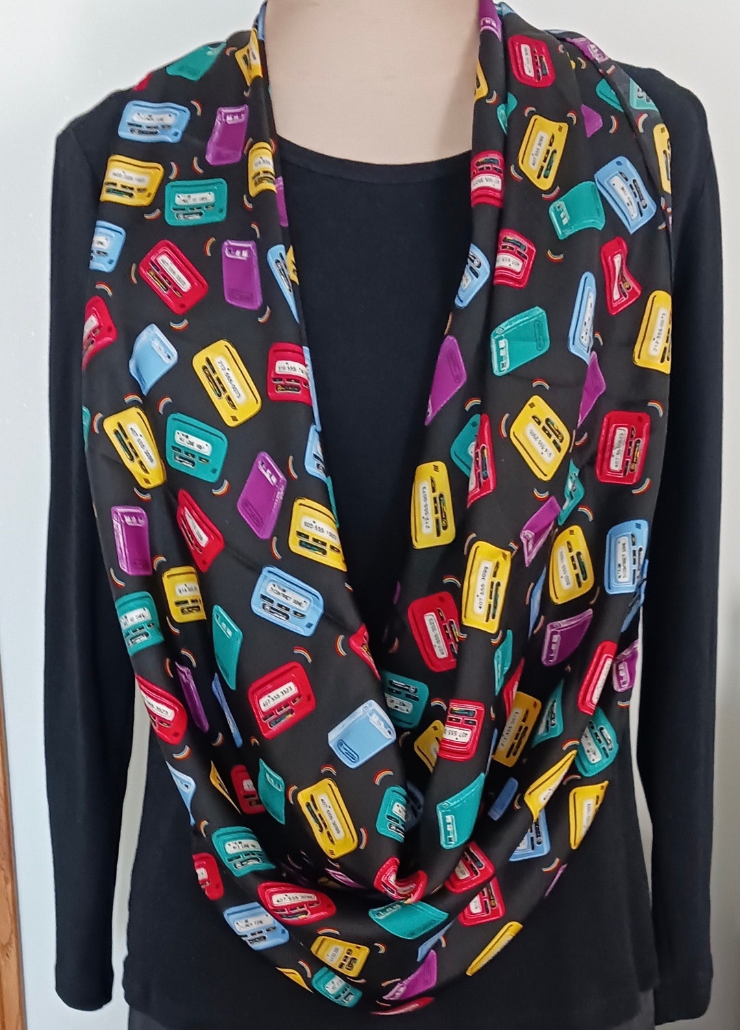 Vintage Pager/beeper Design Large Square Silk Scarf Wm. - Etsy