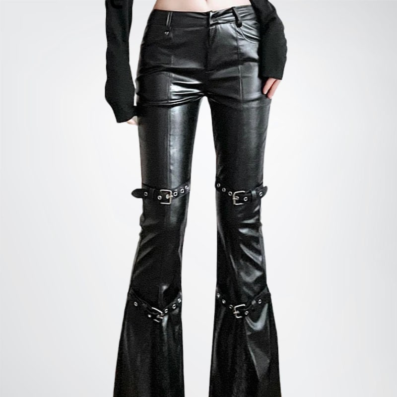Leather Gothic Pants Women - Etsy