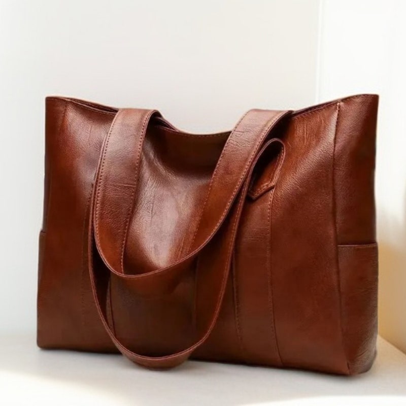Natural Leather Tote - Etsy