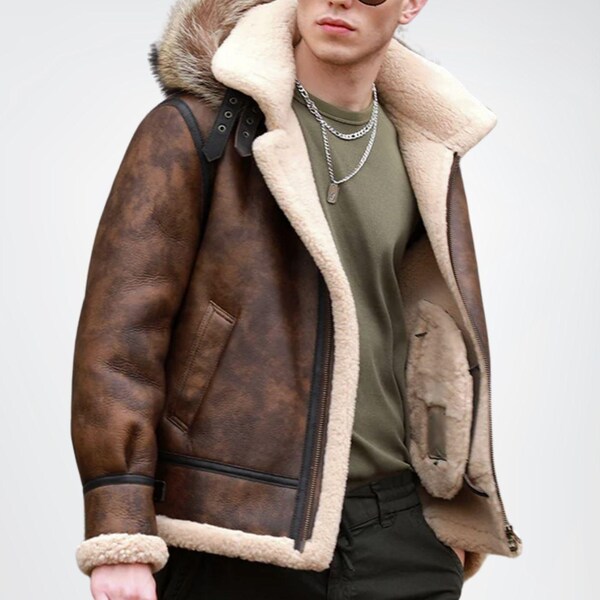 Shearling Mens Coat - Etsy
