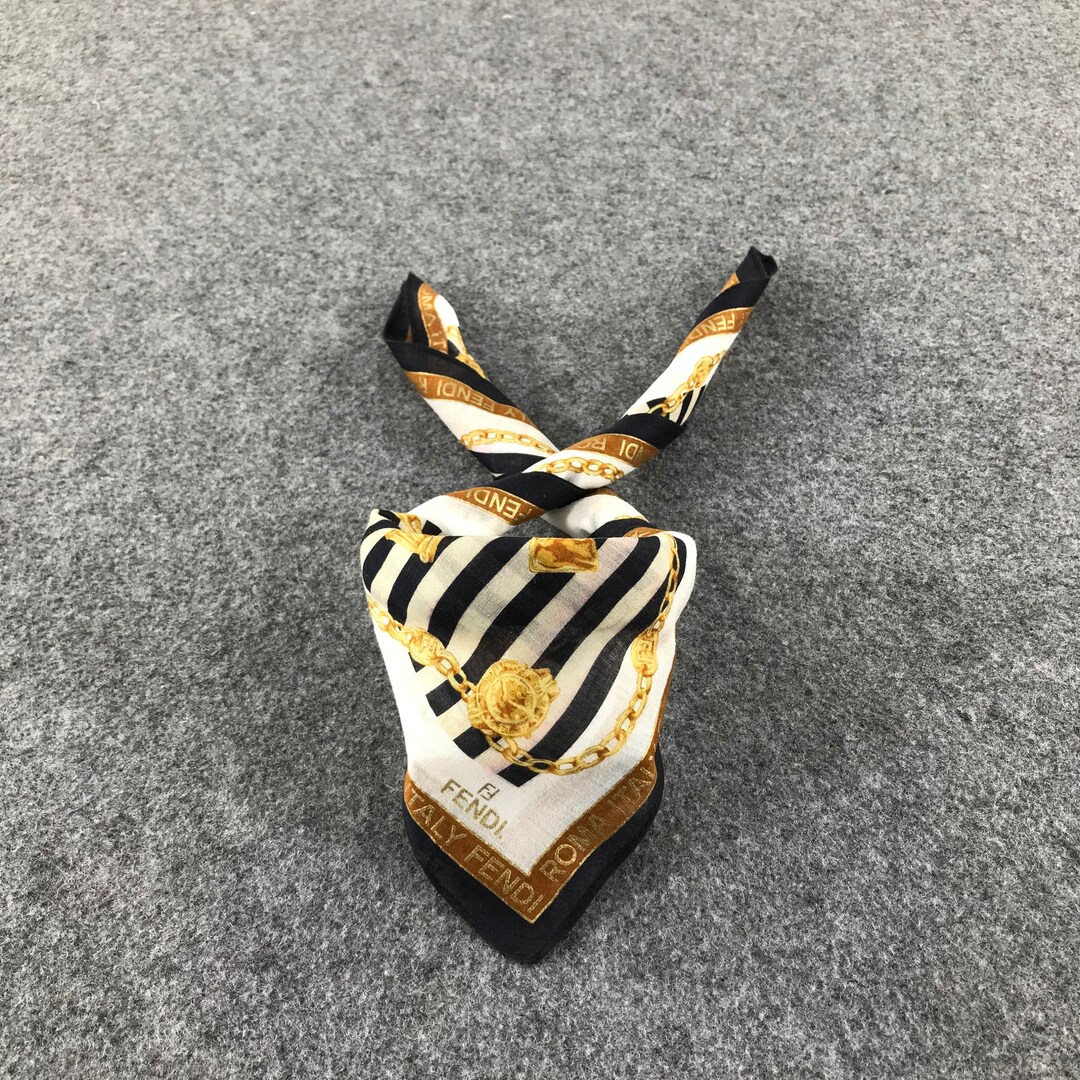 Fendi Handkerchief Pocket Square Fendi Bandana Fendi Scarf Silk Scarf ...