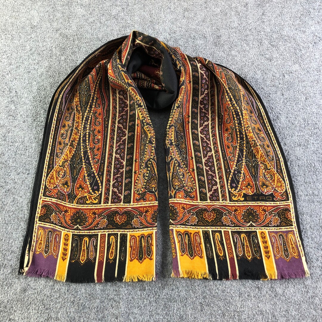Vintage Etro Silk Scarf, Etro Paisley Scarf, Authentic Etro Scarf ...