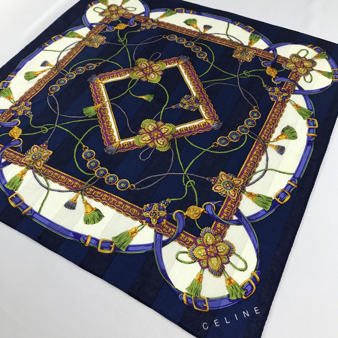 Vintage Celine Handkerchief, Celine Accessories, Celine Scarf, Silk ...