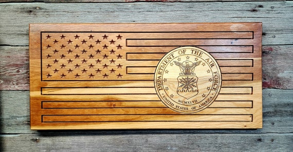 Wood Inlay Flag