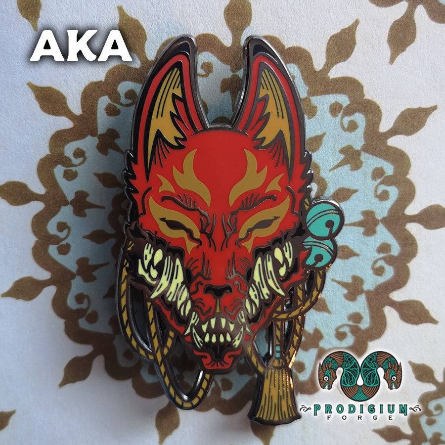 KITSUNE Series I LIMITED EDITION Enamel Pins - Etsy