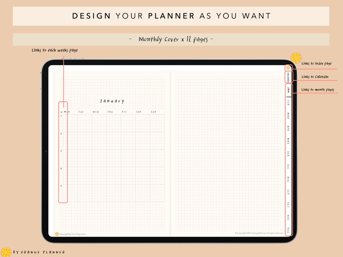 Undated Bujo Digital Planner Goodnotes Templates Journal - Etsy