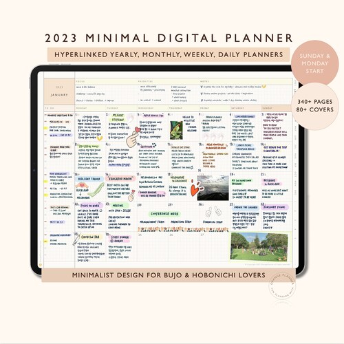 Undated Bujo Digital Planner Goodnotes Templates Journal - Etsy