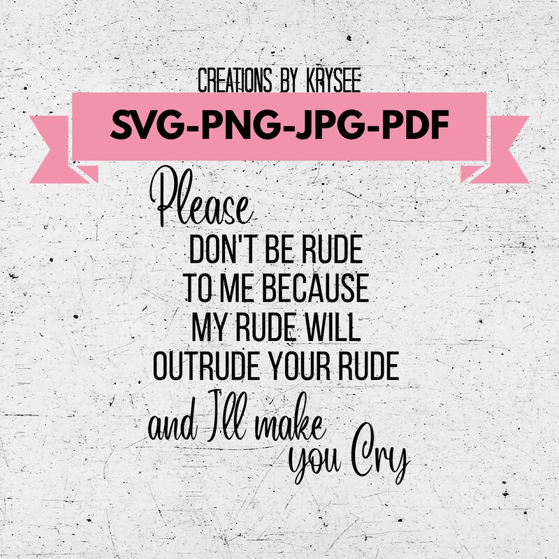 Rude Svg - Etsy UK