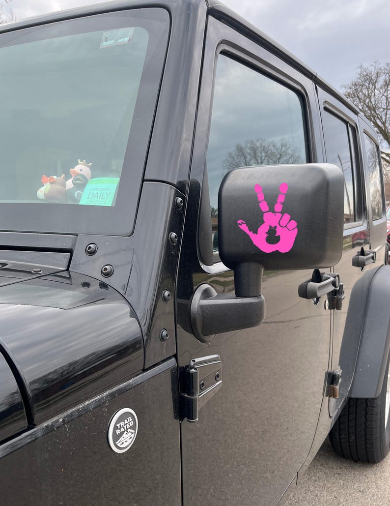 Duck Duck Wave for Jeep SVG, Rubber Duck Decal, Peace Sign Hand Cut ...