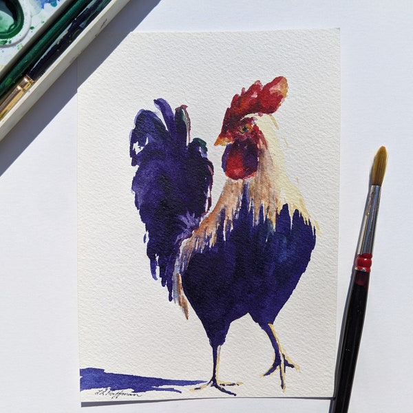 Rainbow Rooster - Etsy