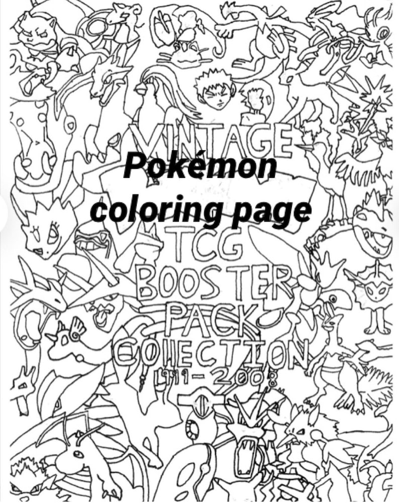 Printable Pokemon TCG Coloring Page - Etsy
