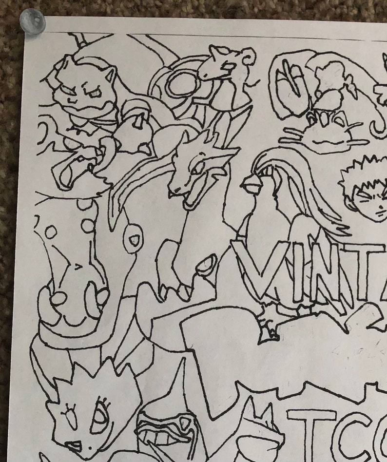 Printable Pokemon TCG Coloring Page - Etsy