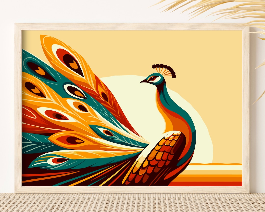 Indian Peacock Wall Art Peacock Print South Asian Art Desi Art Desi ...