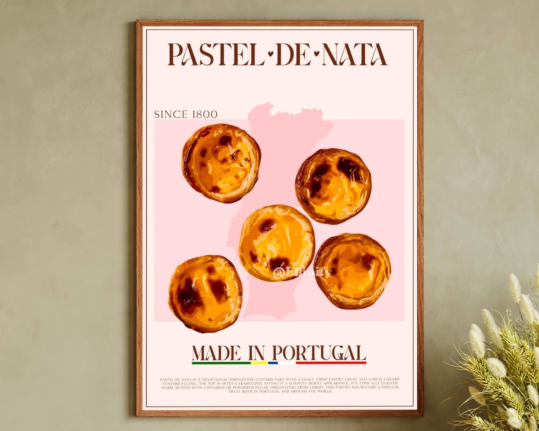 Pastel De Nata Digital Print, Portuguese Art Print, Portuguese Food ...