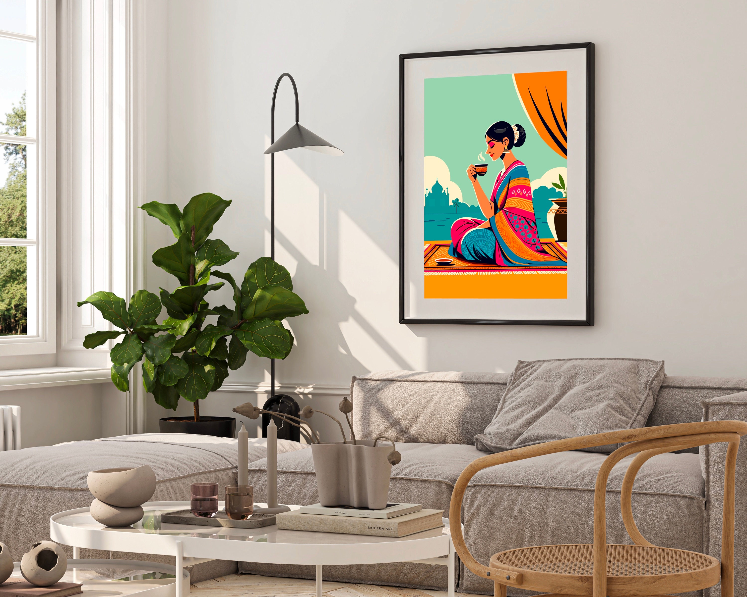 Chai Lover Art Retro Chai Art Desi Art South Asian Art Indian Art ...