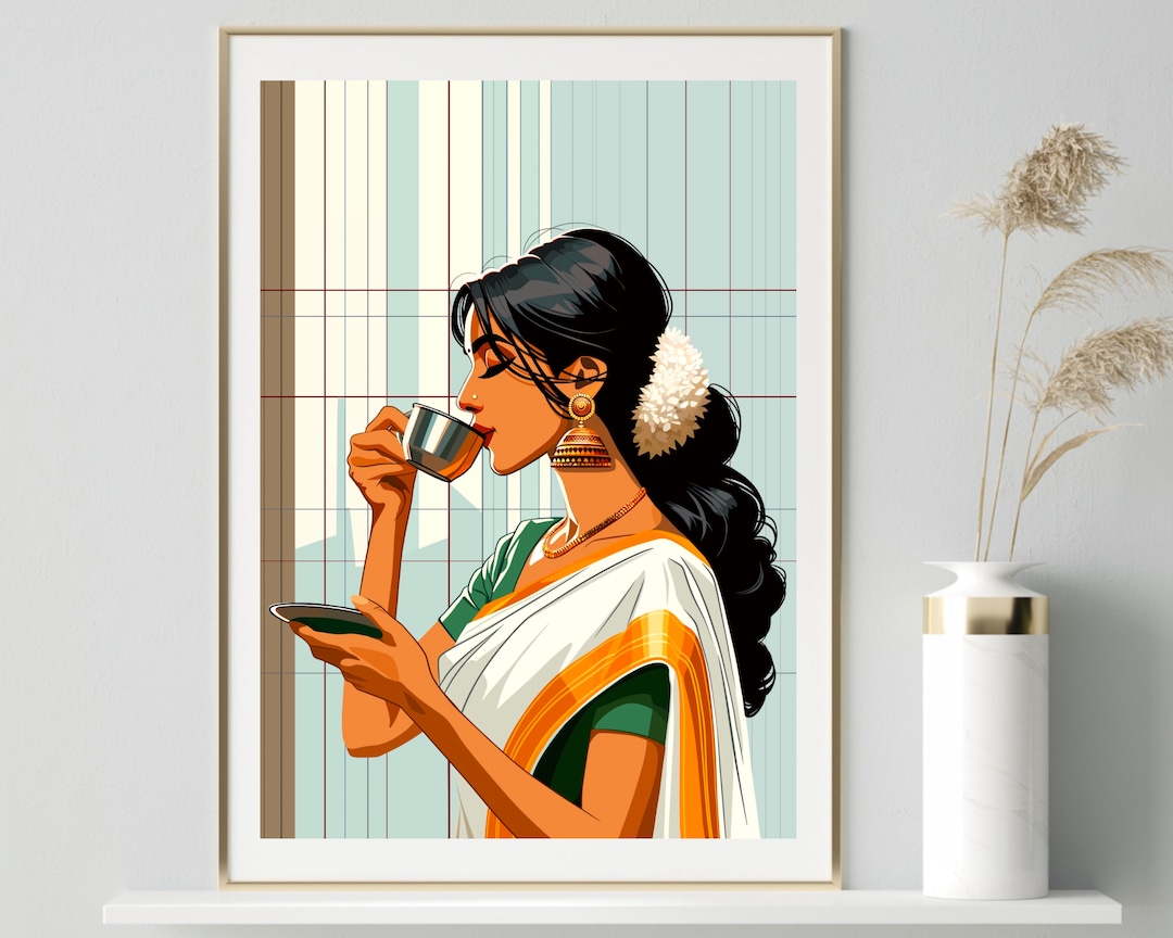 Chai Lover Art, Chai Art, Desi Art, South Asian Art, Indian Art ...