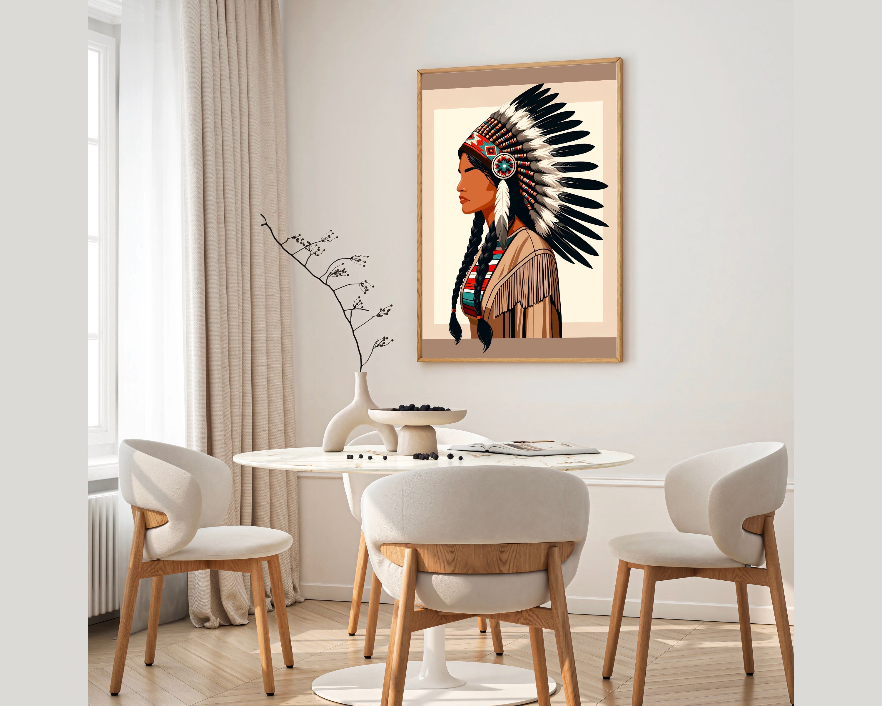 Native American Art, Native American,american Indian Headdress Print ...