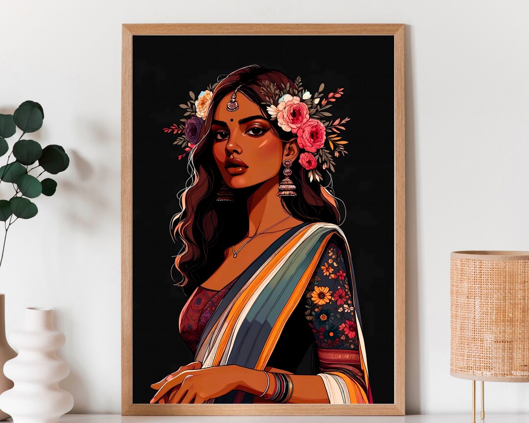 Desi Art, South Asian Art, Indian Art, Bangladeshi Art, Tamil Girl ...