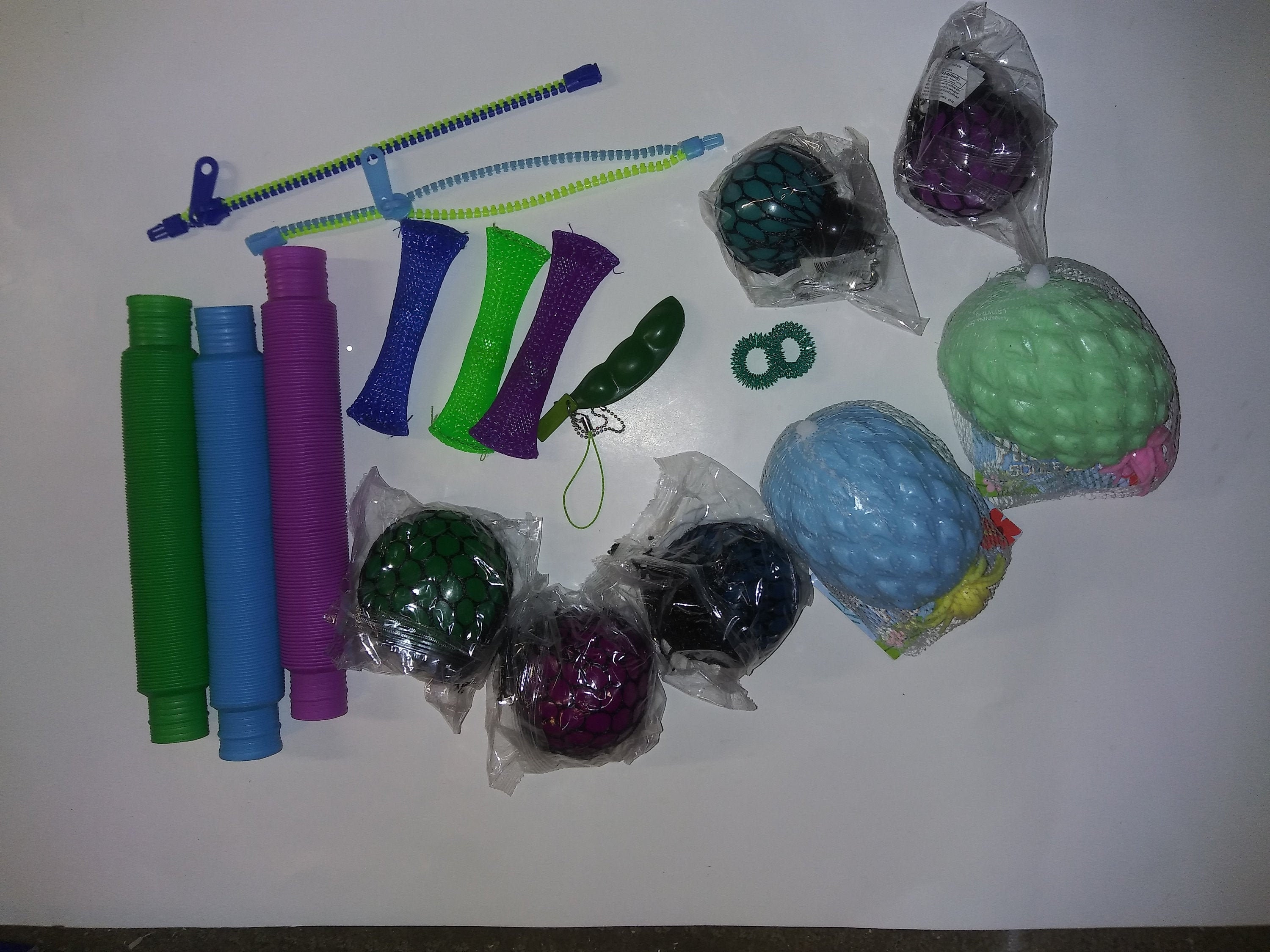 18 pack of cool color fidget toys green purple and blue | Etsy