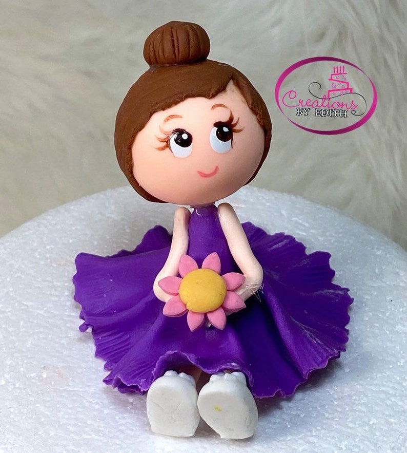 Girl Dolls Cake Topper Birthday Cake Topper Cold Porcelain - Etsy