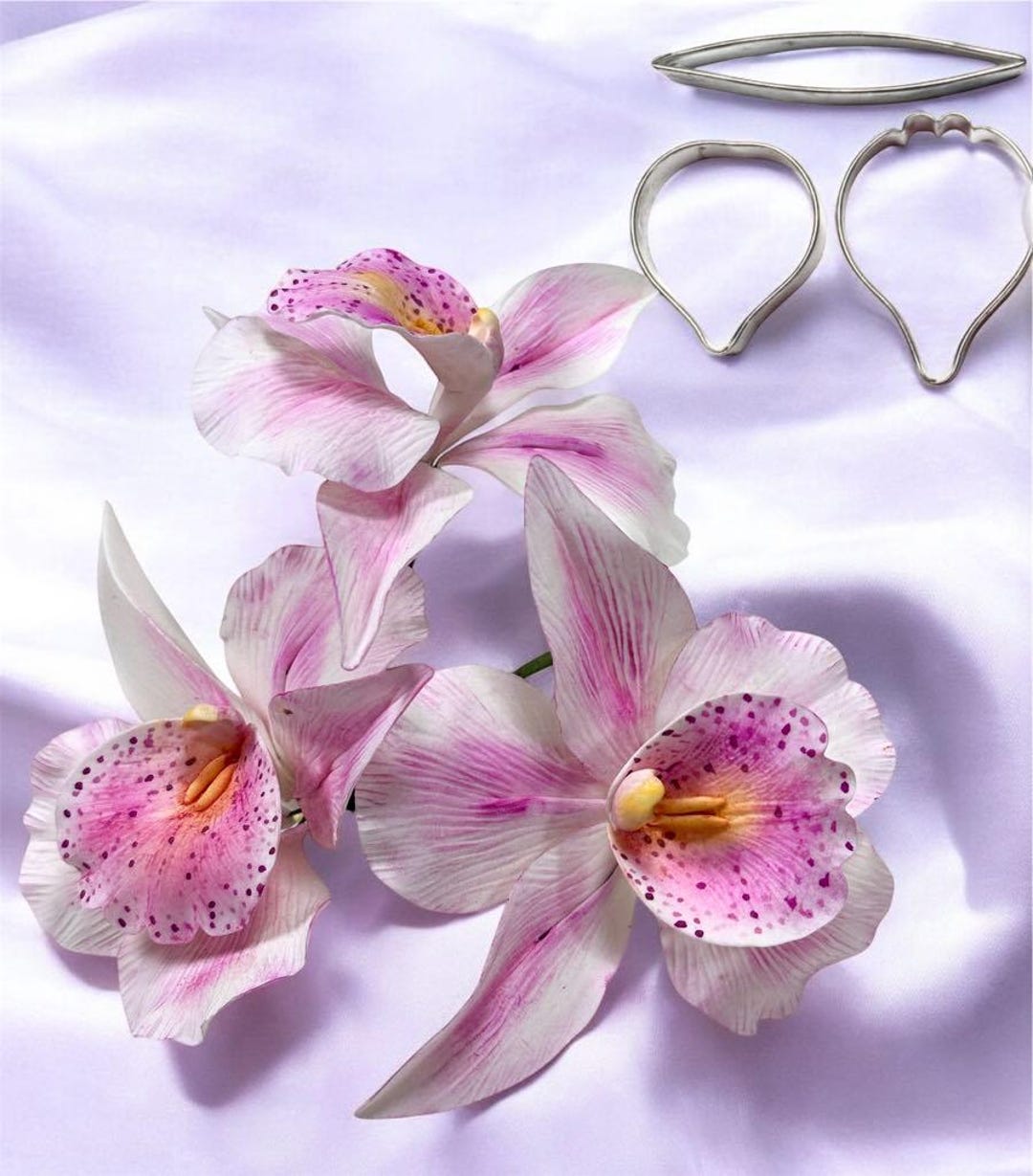 Cattleya Orchid Flower Cutter Cake Decorating Orchid Cake Topper in ...