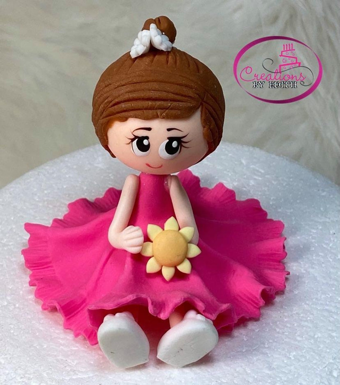 Girl Dolls Cake Topper Birthday Cake Topper Cold Porcelain - Etsy