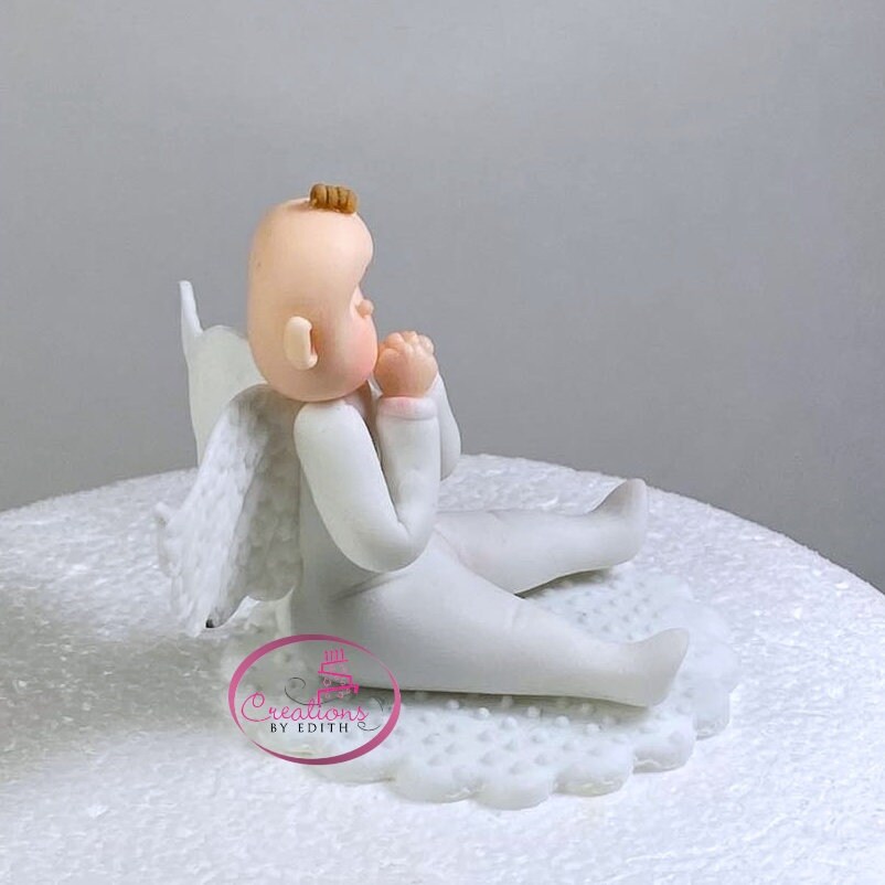 Angel Praying Cake Topper Christening Baptism First - Etsy