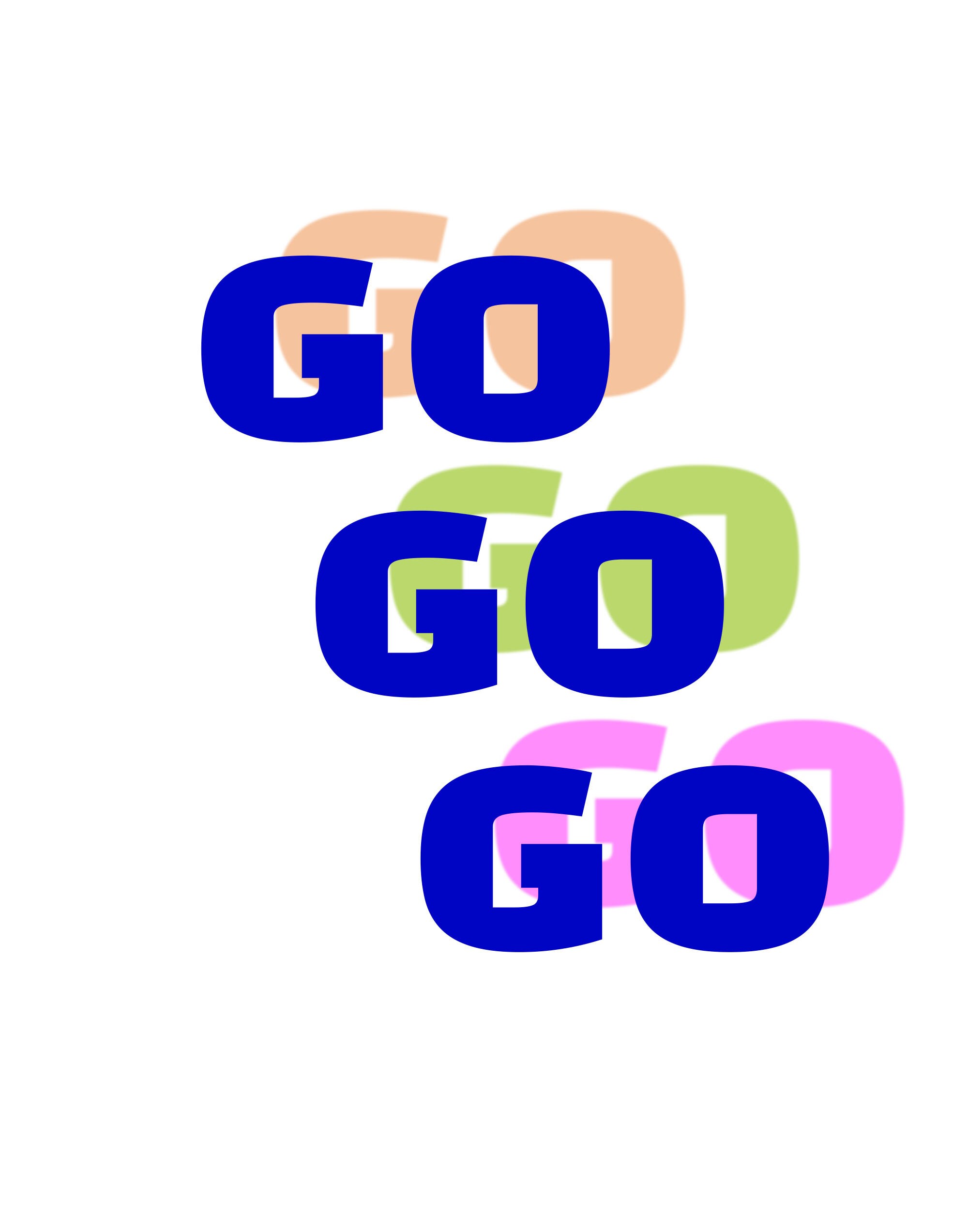 Typo Poster GO word Boyfriend presentGOGOGO | Etsy