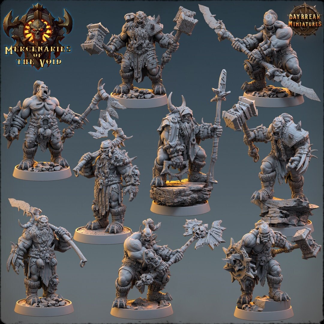 Orcs Mercenaries of the Void Individuals or Full Set by Daybreak Miniatures 32mm - Etsy