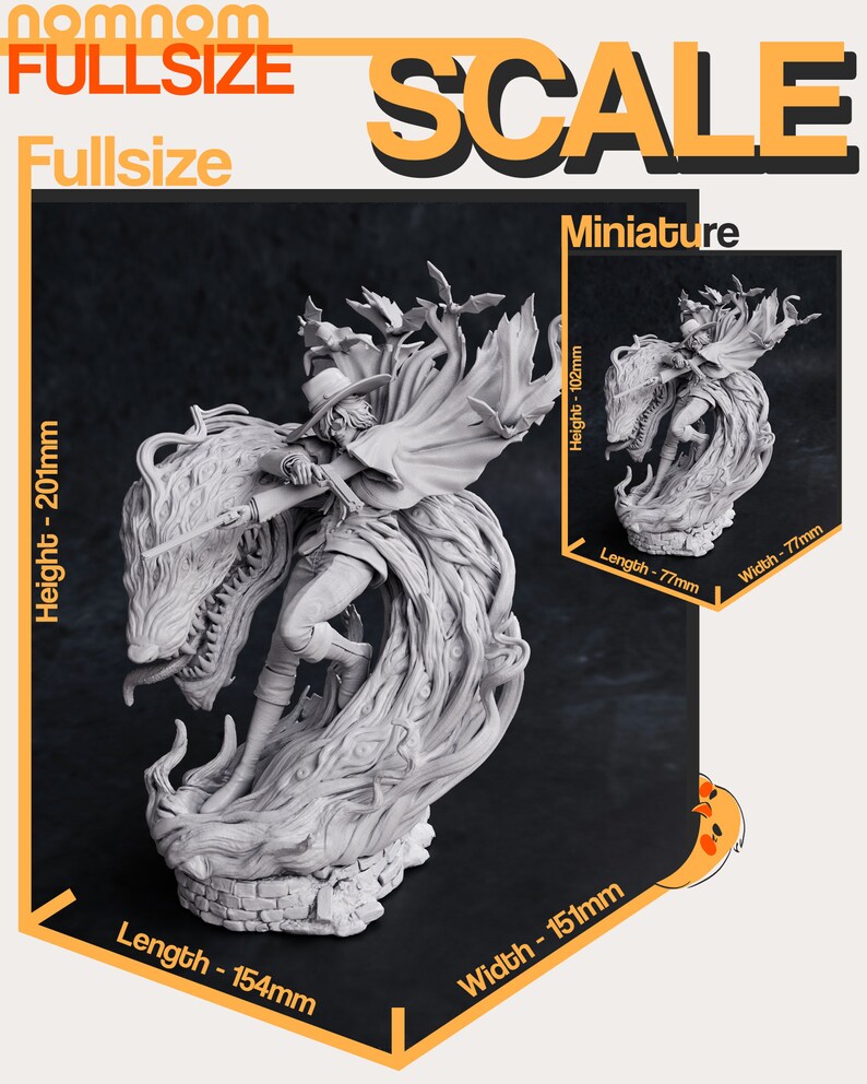 Alucard Hellsing Statue by Nomnom Figures 201mm - Etsy